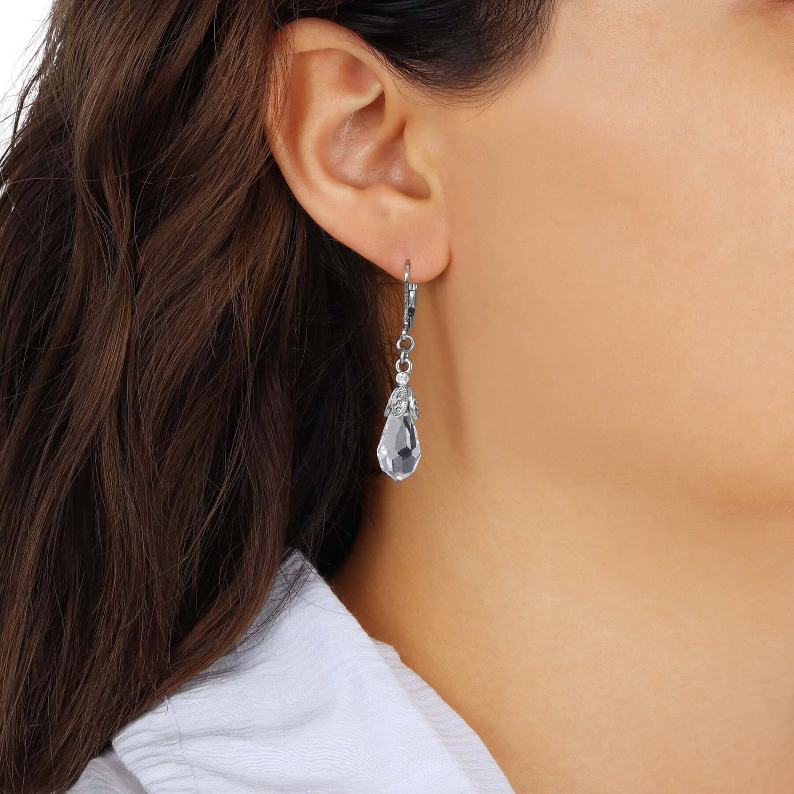 Euro Classico Crystal Teardrop Earrings – 1928 Jewelry