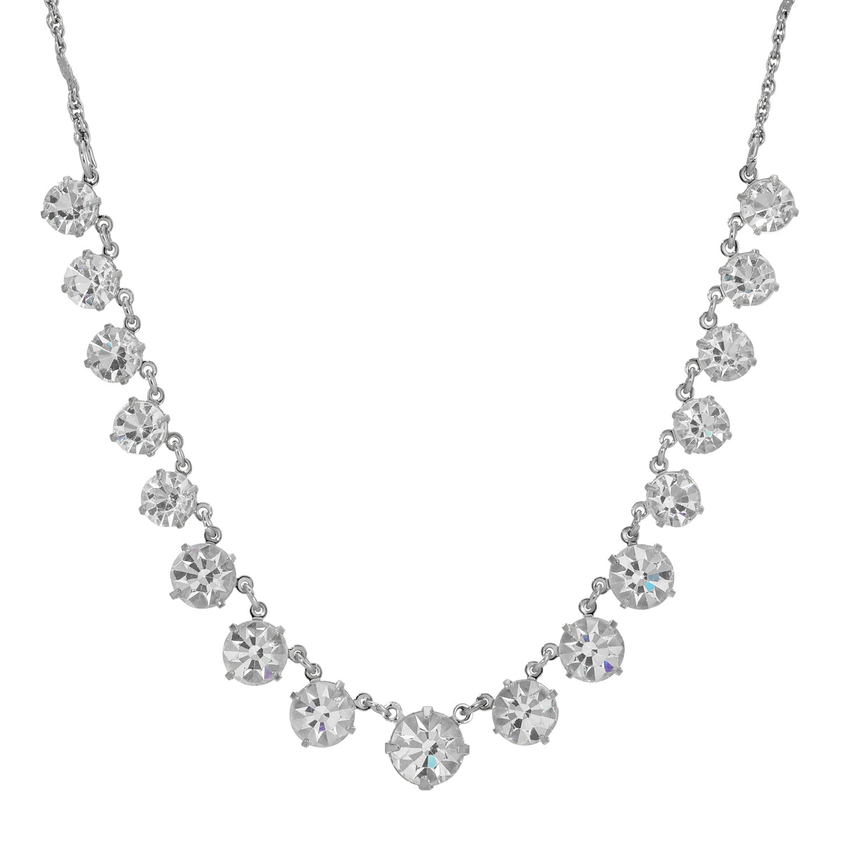 Illuminé Austrian Crystal Collar Necklace 16" + 3" Extension – 1928 Jewelry