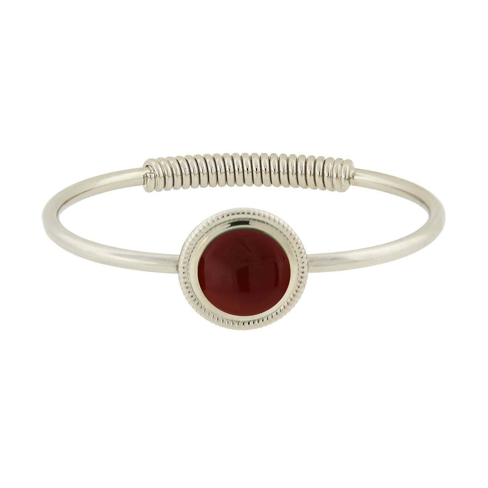 1928 Jewelry Gemstone Spring Hinge Bracelet | Semi Precious Stone Jewelry