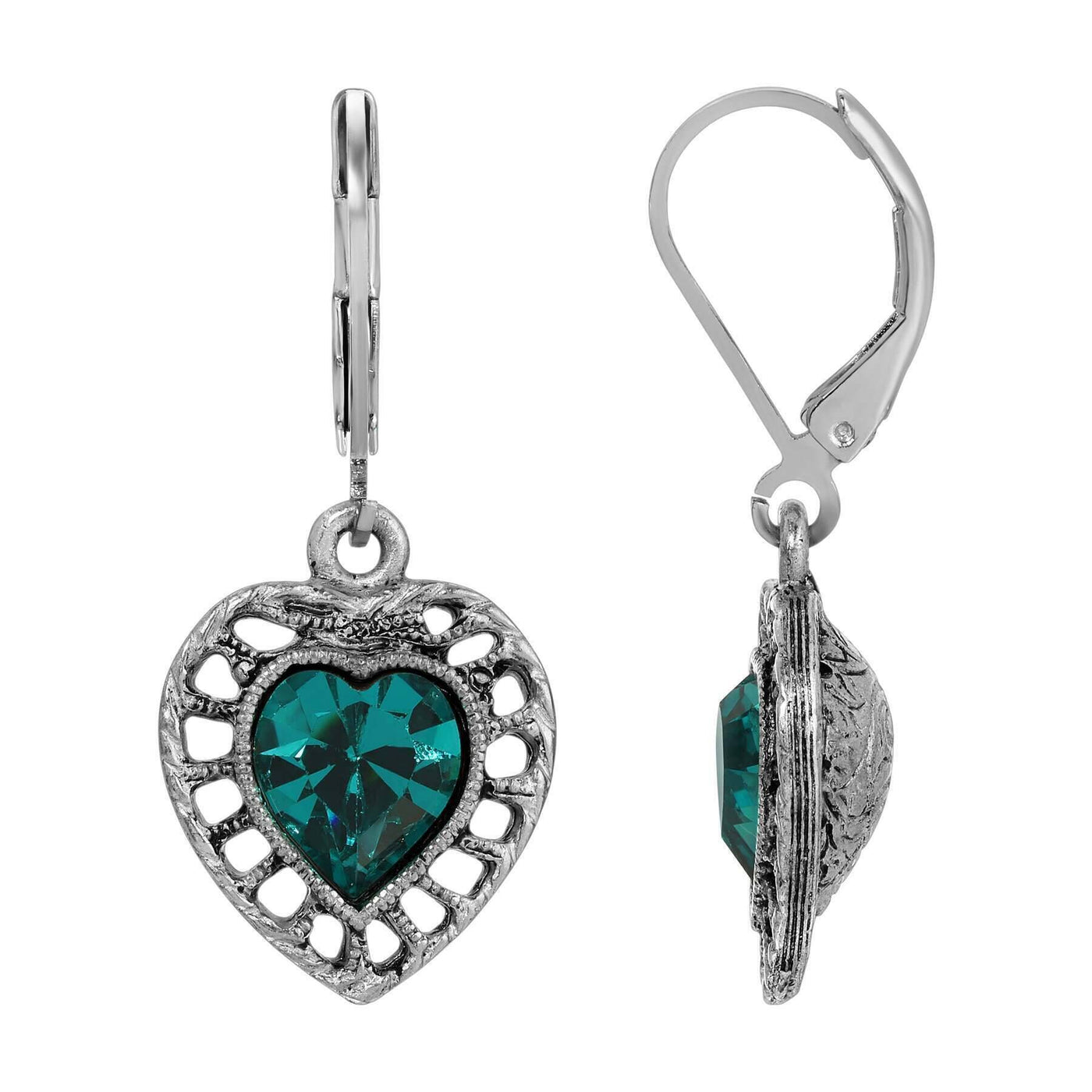 Sentimental Crystal Heart Drop Earrings – 1928 Jewelry