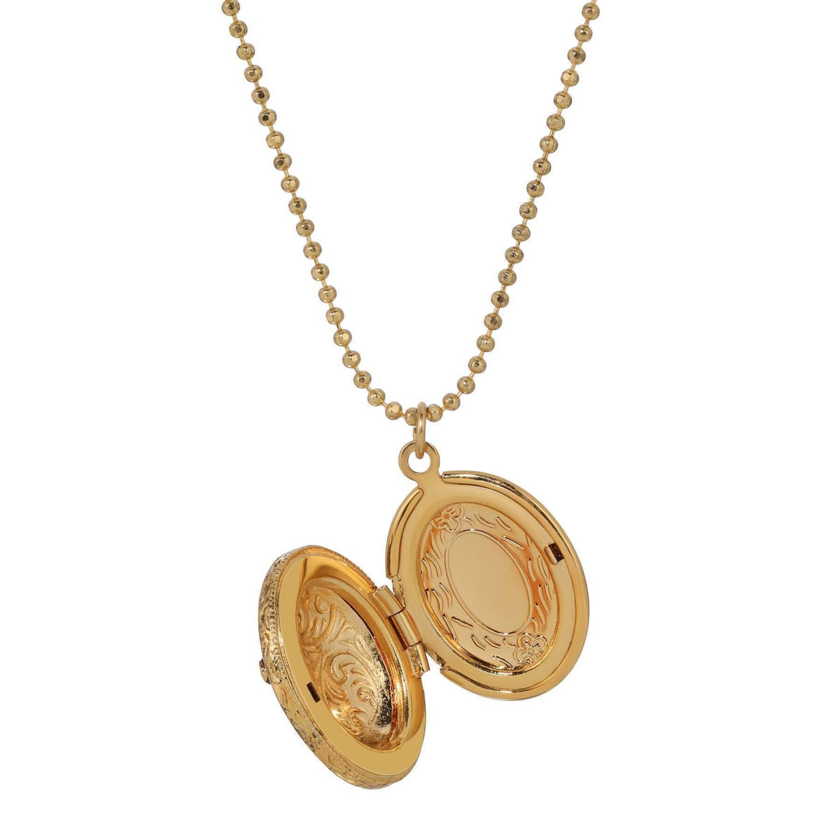 Symbols Of Faith Budded Cross Oval Enamel Photo Locket Necklace 18 ...