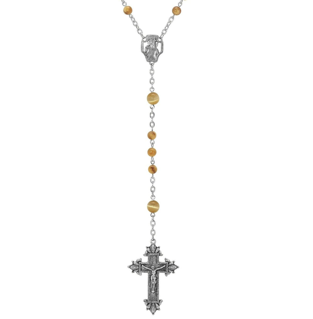 Symbols Of Faith Beaded Crucifix Rosary Necklace| Catholic Jewelry ...