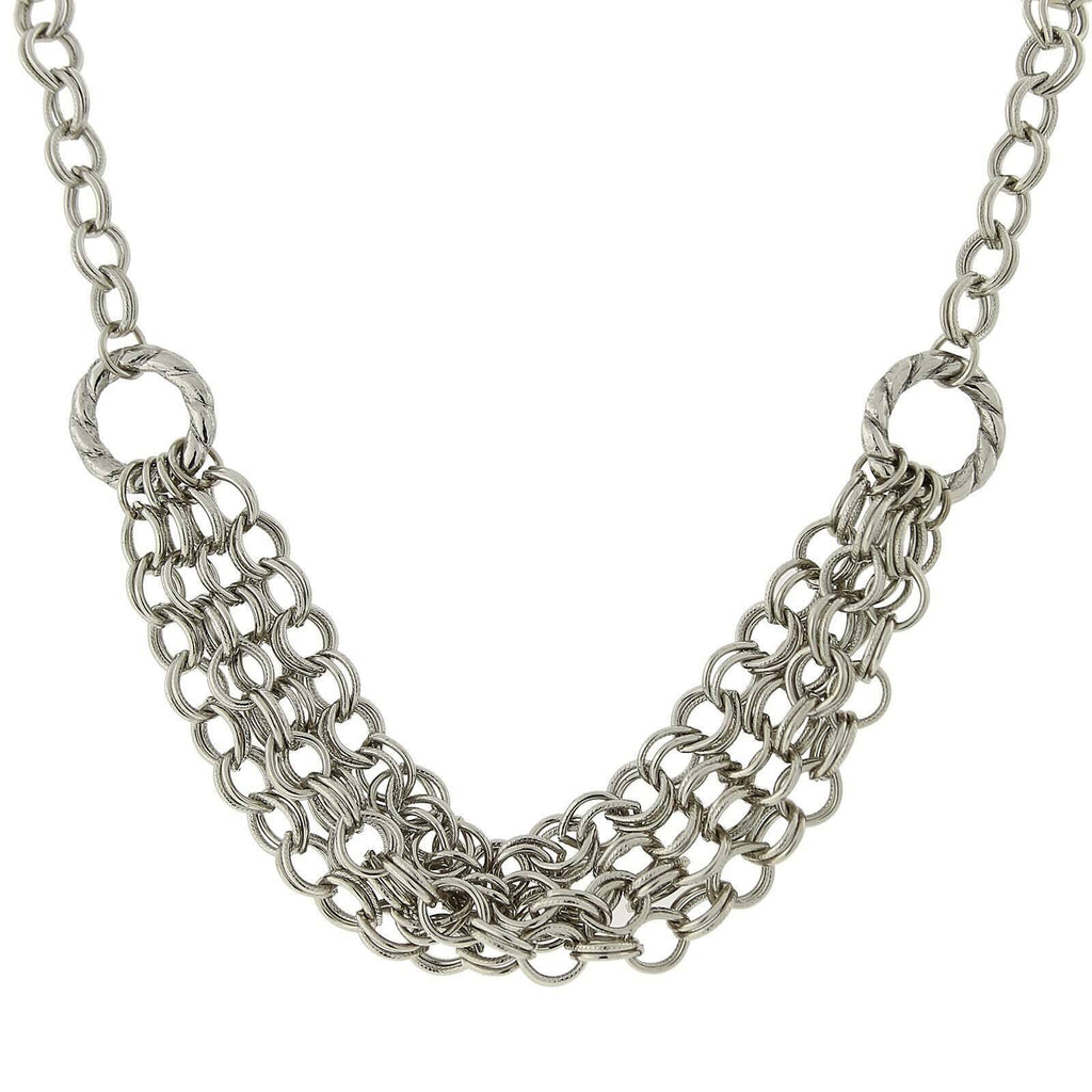 2028 Jewelry Silver Multi Chain Necklace 18" – 1928 Jewelry