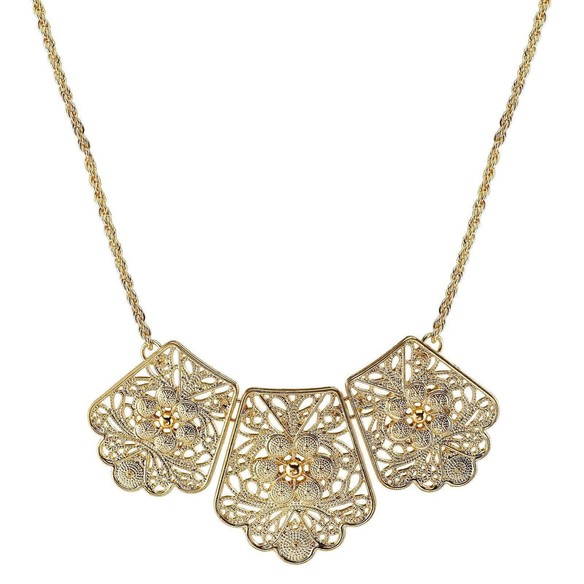 2028 Jewelry Filigree Bib Necklace 16" + 3" Extender – 1928 Jewelry
