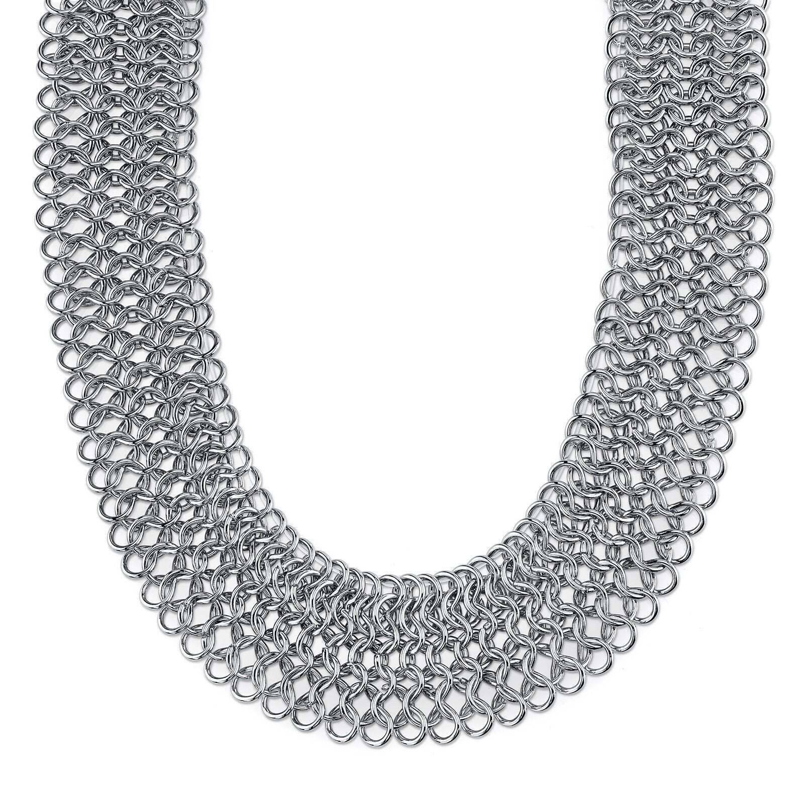 2028 Jewelry Intertwined Link Chain Collar Necklace 18" + 3" Extender ...
