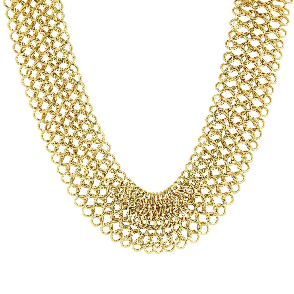 2028 Jewelry Intertwined Link Chain Collar Necklace 18" + 3" Extender ...