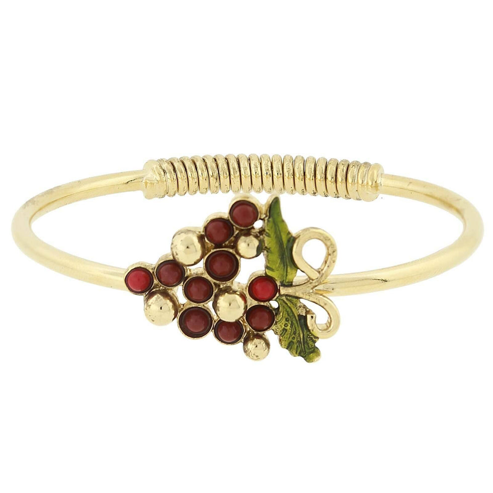 Winery Purple Grapes Spring-Hinge Bracelet – 1928 Jewelry