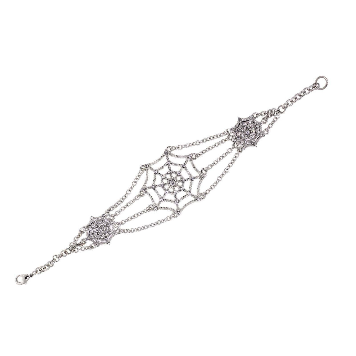 Crystal Spider Web Chain Bracelet – 1928 Jewelry