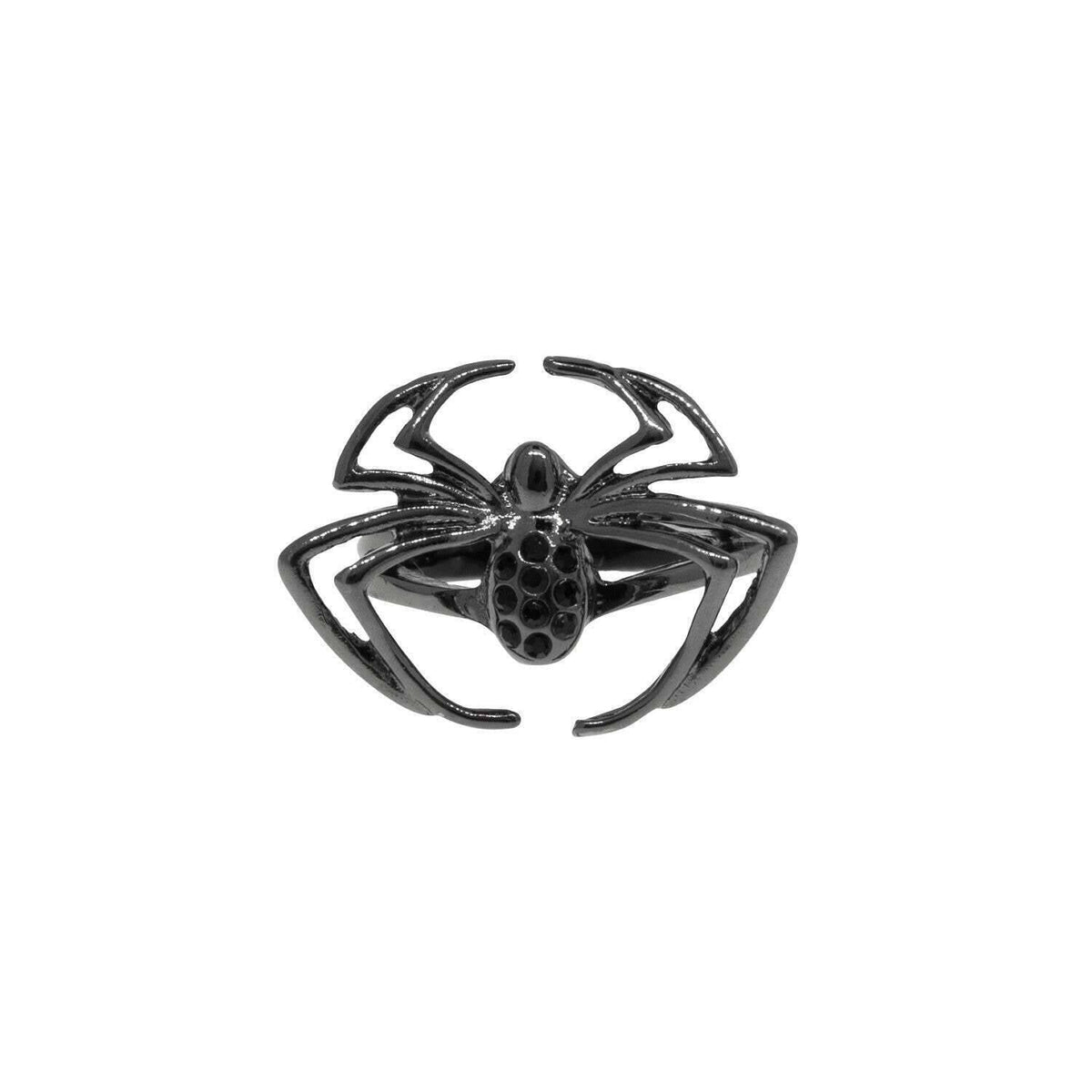 Black Spider Hematite Stone Ring Size 8 – 1928 Jewelry