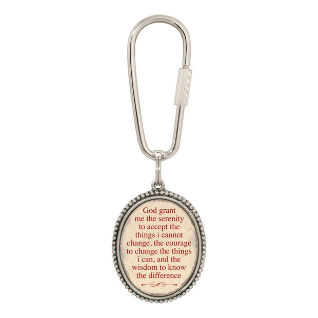Symbols Of Faith Serenity Prayer Carabiner Key Chain | 1928 Jewelry